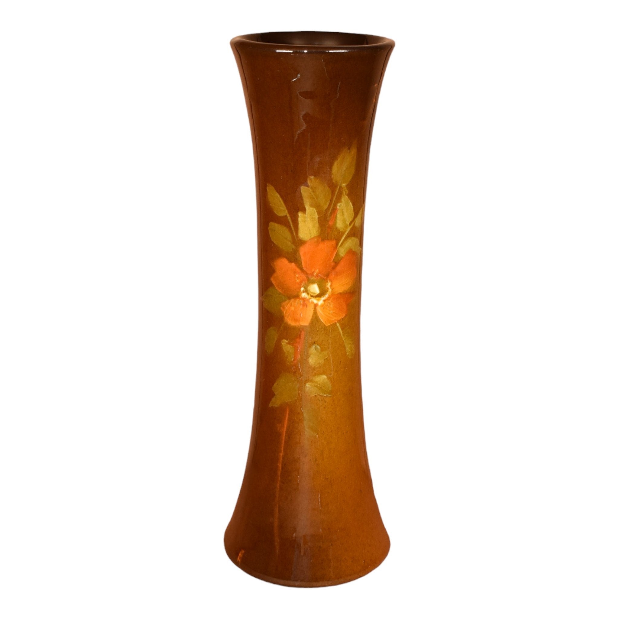 Owens Utopian Early 1900s Art Pottery Hand Painted Ceramic Lamp Vase S – Just Art Pottery