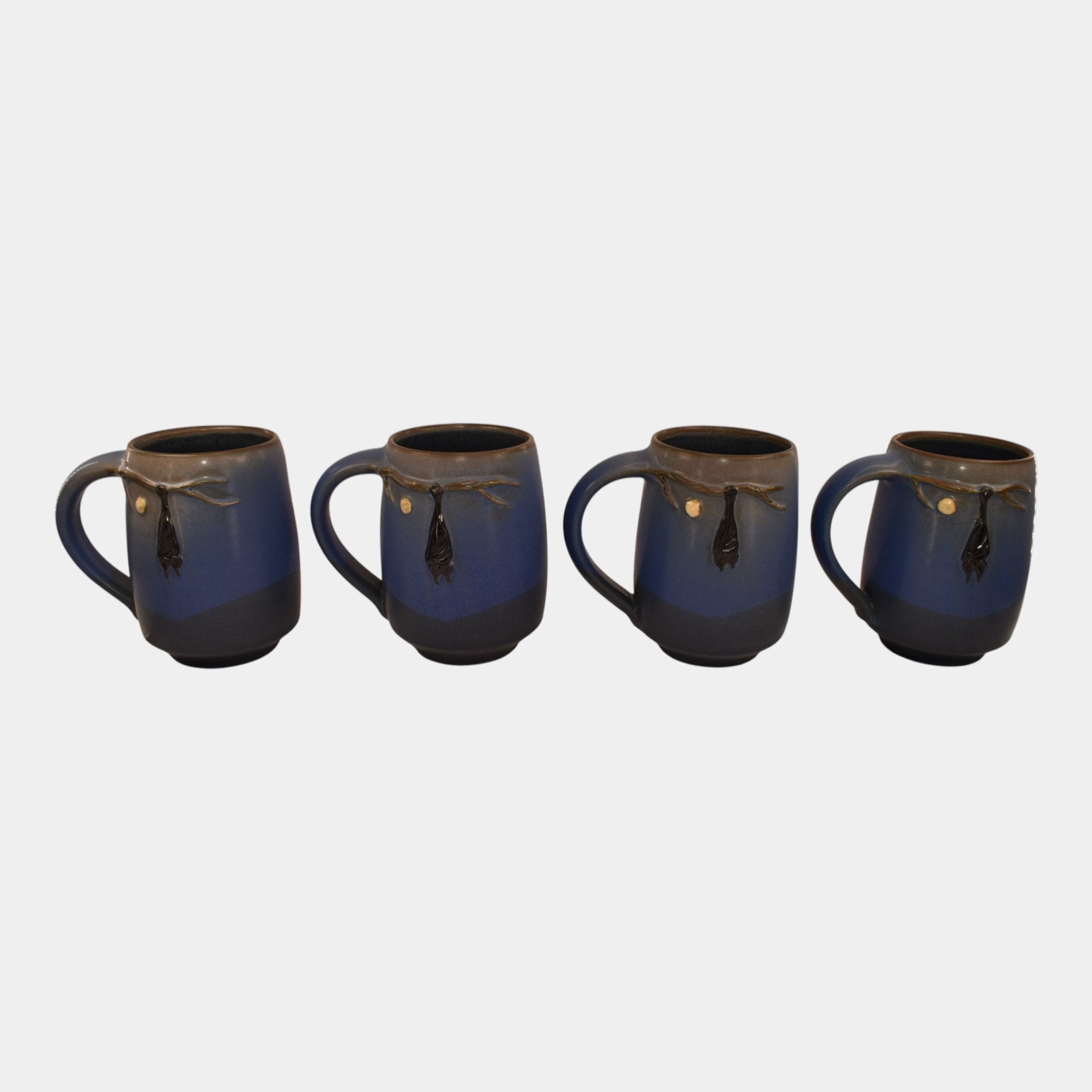 Ephraim Faience Elementals Art Pottery Fright Night Bat Mugs – Just Art ...