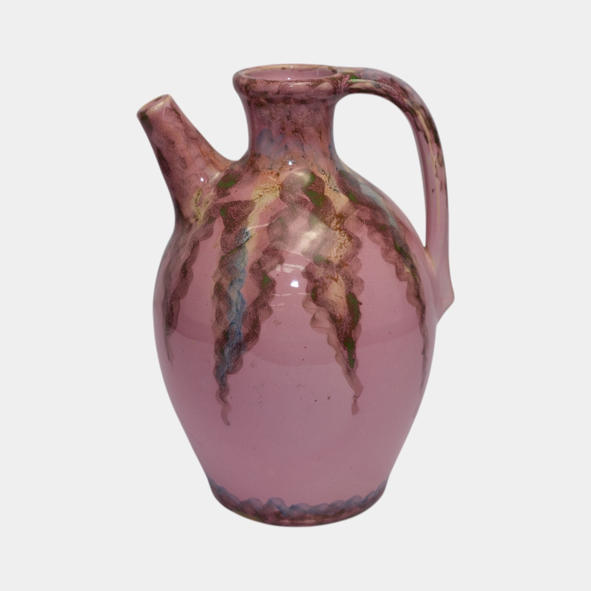 Weller Juneau 1920s Vintage Art Deco Pottery Pink Ceramic Ewer Jug Vas ...