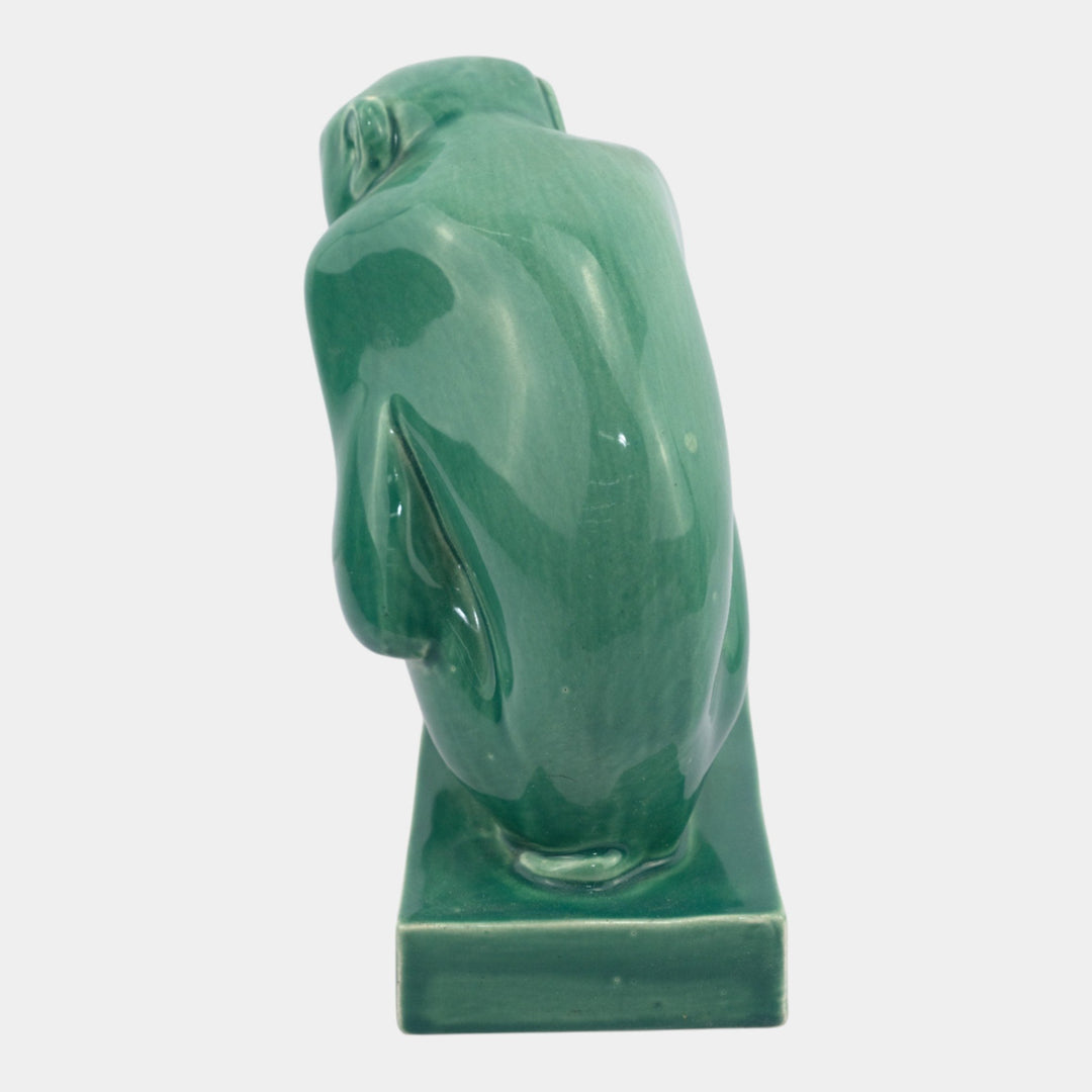 John Skeaping For Wedgwood 1930s Art Deco Green Monkey With Young Figu ...