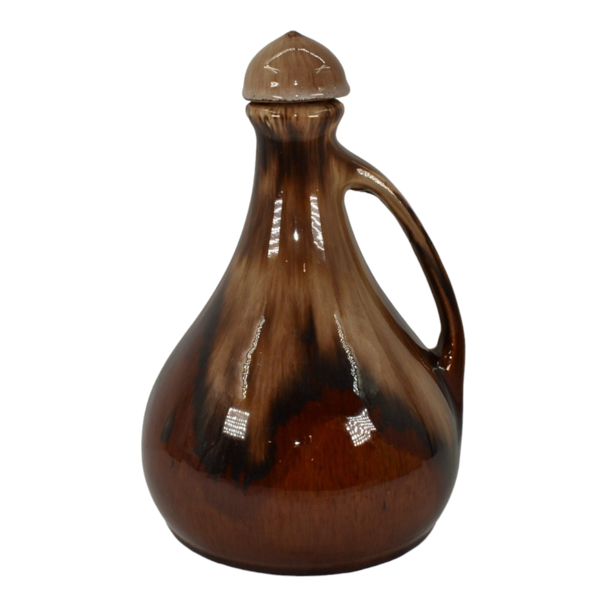 Brush McCoy Brown Onyx 1930s Vintage Pottery Ceramic Musical Jug With ...
