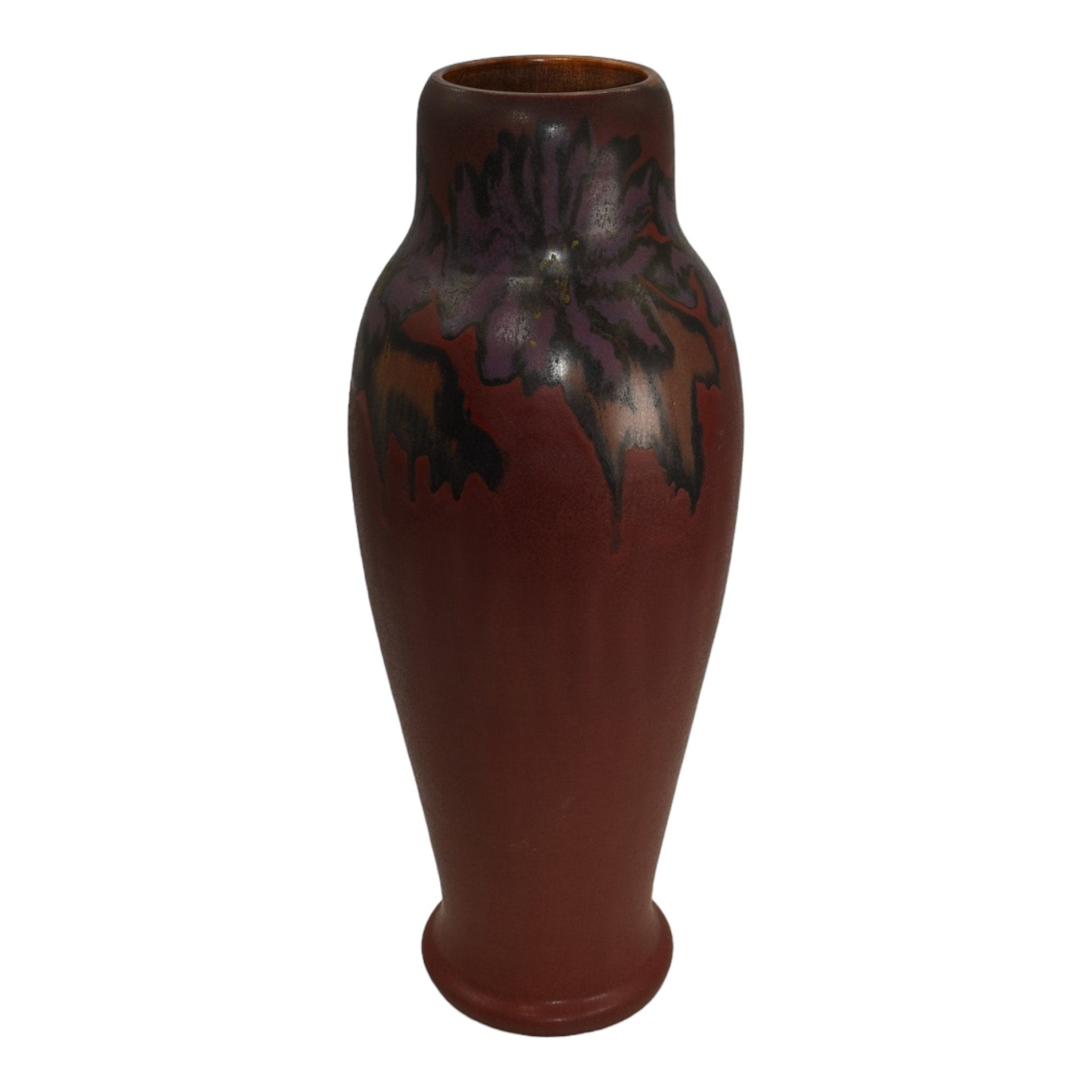 Ephraim Faience Hand Made Pottery Experimental Red Vellum Tall Ceramic ...
