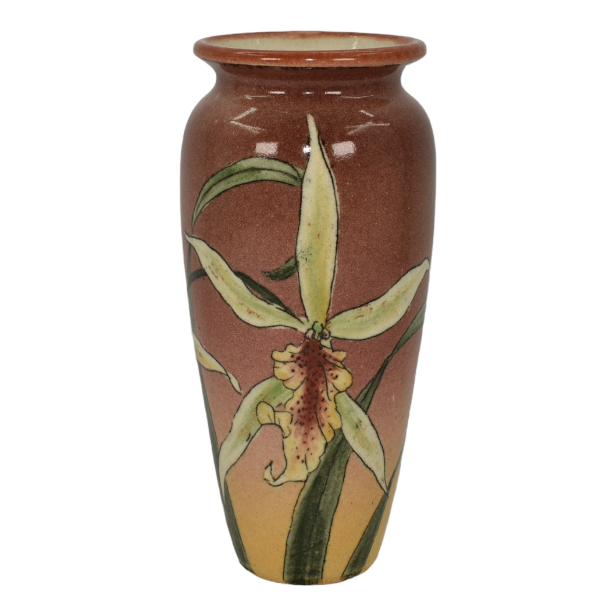 Santa Barbara Ceramic Design 1981 Art Pottery Hand Painted Floral Vase ...