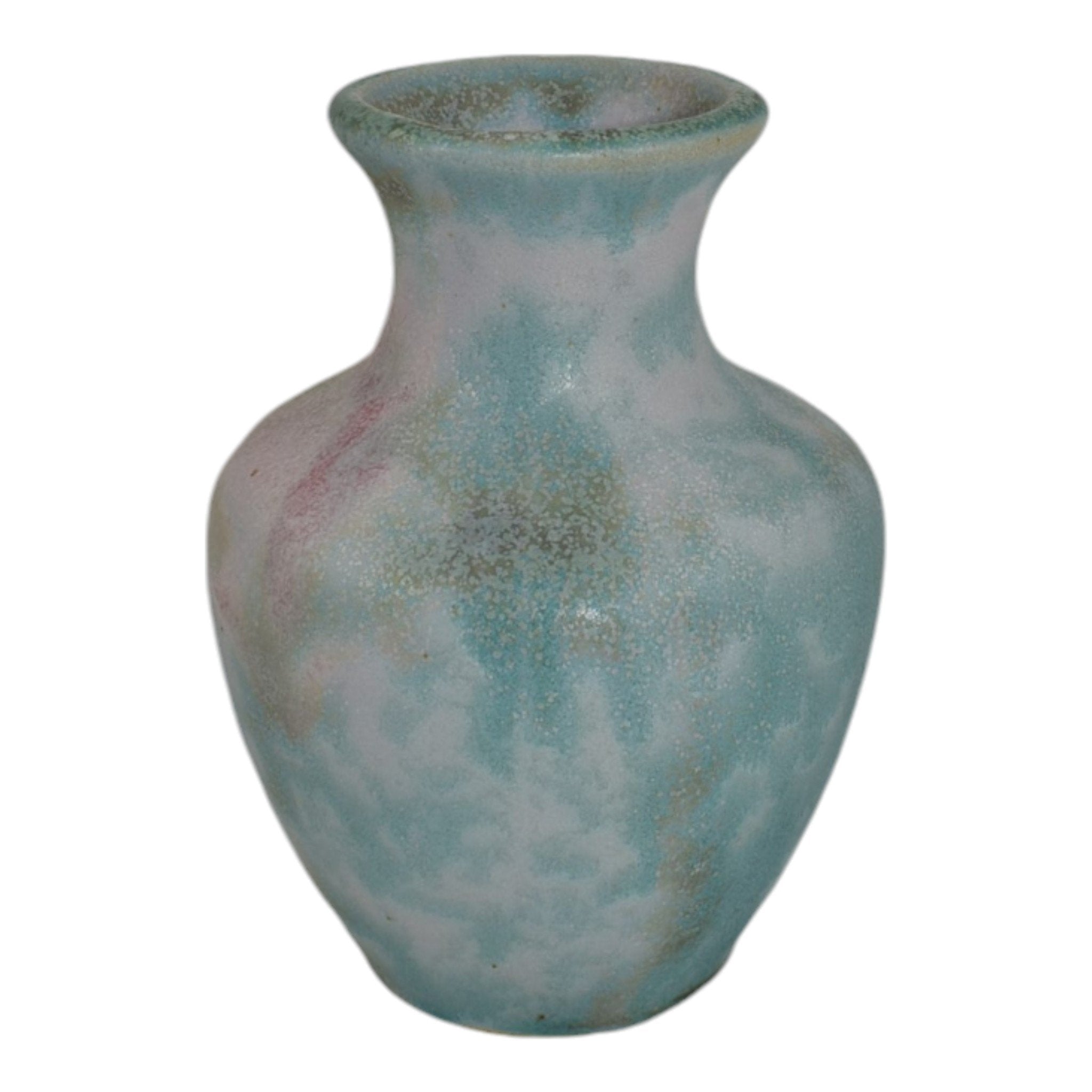 Burley Winter 1930s Vintage Art Pottery Mottled Blue Ceramic Cabinet V ...